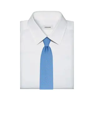 FERRAGAMO Gancini Print Silk Tie