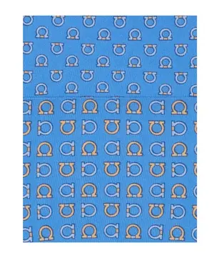 FERRAGAMO Gancini Print Silk Tie