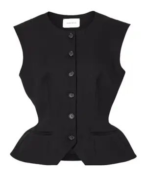 MAGDA BUTRYM Magda Butrym Silk And Cashmere-Blend Crepe Vest