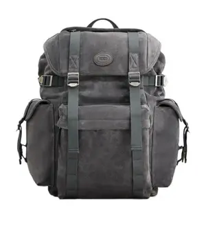 TOD'S Medium Suede Backpack - Black