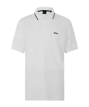 Hugo Boss Solid Polo Shirt - White