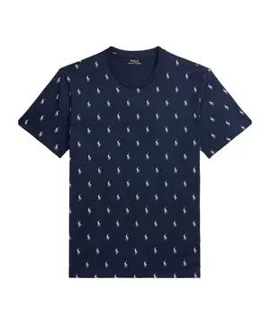 Polo Ralph Lauren All Over Pony Cotton Short Sleeve T-shirt - Black