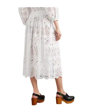 Etro Cotton-blend Poplin Midi Skirt