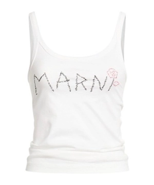 Marni Sleeveless Solid-color T-shirt - White