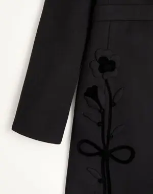 Valentino Garavani Embroidered Draped Coat