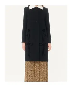 Valentino Garavani Embroidered Draped Coat