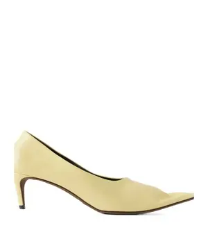 Khaite Soft Pale Yellow Leather Shoes