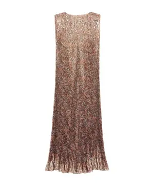 Valentino Garavani Pleated Midi Dress With Patterned Design