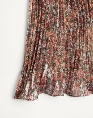 Valentino Garavani Pleated Midi Dress With Patterned Design