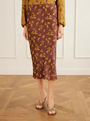 Dries Van Noten Floral-jacquard Cloqué Midi Skirt