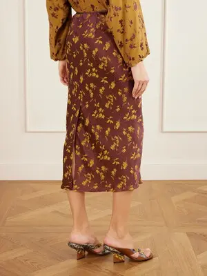 Dries Van Noten Floral-jacquard Cloqué Midi Skirt