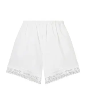 Staud Adolfo Brezza Embroidered Cotton-blend Shorts - No