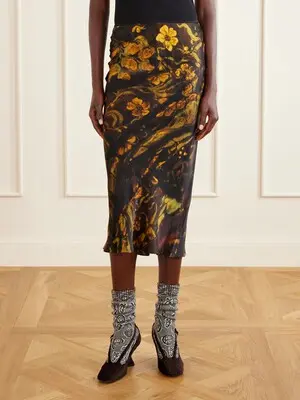 Dries Van Noten Floral Silk Maxi Dress
