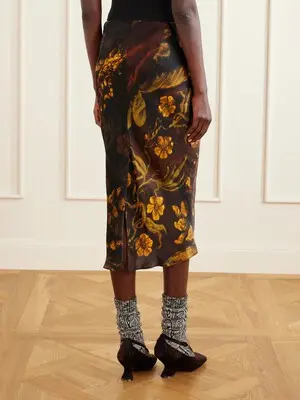 Dries Van Noten Floral Silk Maxi Dress