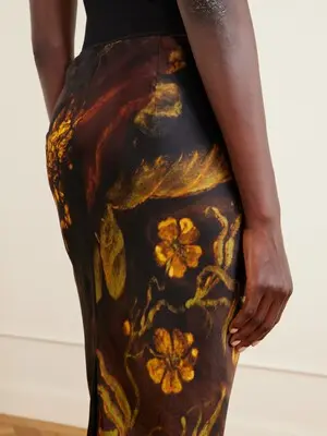Dries Van Noten Floral Silk Maxi Dress