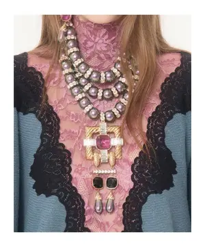 Valentino Garavani Long Sleeve Knitwear With Lace Accents