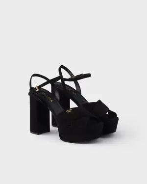 Prada Suede Platform Sandals