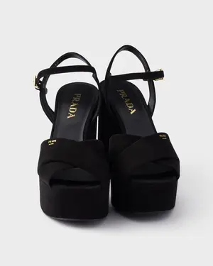 Prada Suede Platform Sandals