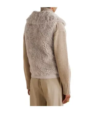 YVES SALOMON Wool-trimmed Shearling Gilet