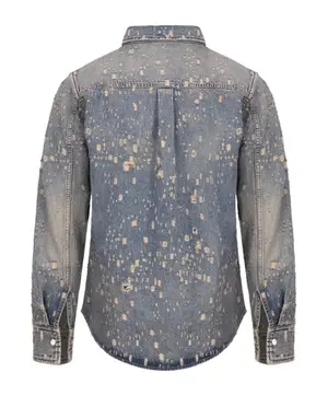 Alexander McQueen Distressed Denim Shirt