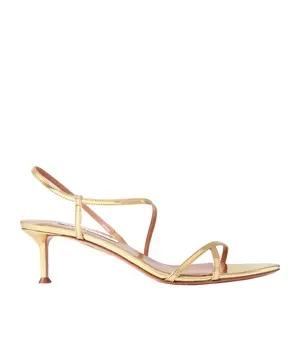 AQUAZZURA Metallic Leather Sandals
