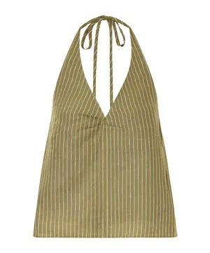 Staud Corso Striped Halter Top