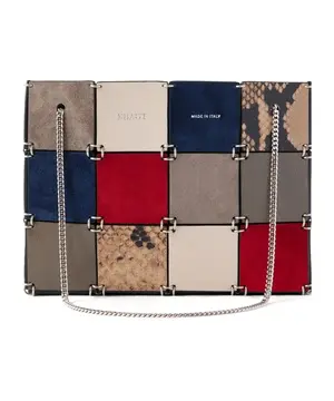 Khaite Patchwork Suede Shoulder Bag