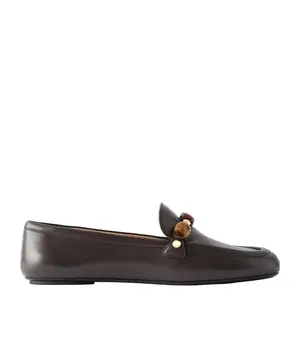 GIANVITO ROSSI Embellished Leather Loafers