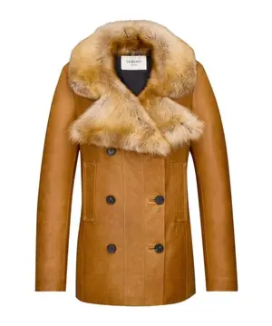 Saint Laurent Lambskin And Shearling Jacket