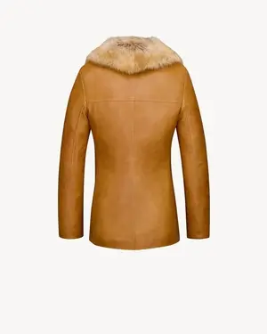 Saint Laurent Lambskin And Shearling Jacket