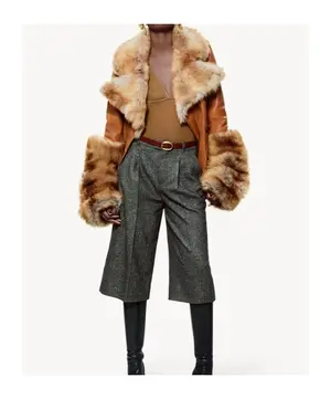 Saint Laurent Lambskin And Shearling Jacket