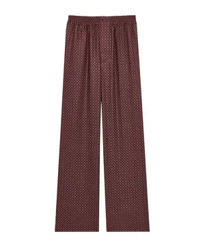 Saint Laurent Pants In Hexagon Silk Twill