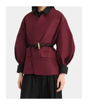 Longchamp Kimono Jacket With Swan Collar