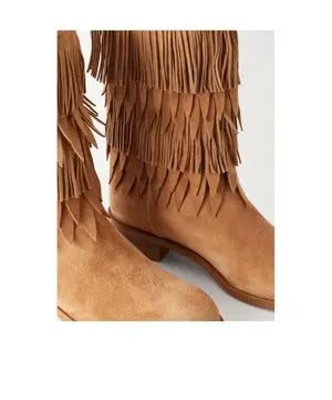 AQUAZZURA Fringed Suede Boots