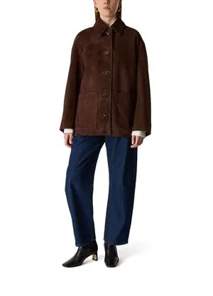 Soeur Solid Color Leather Jacket