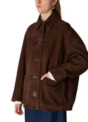 Soeur Solid Color Leather Jacket