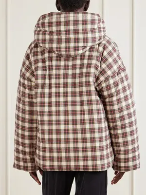 Dries Van Noten Hooded Checked Padded Cotton-flannel Jacket