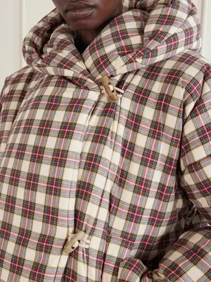 Dries Van Noten Hooded Checked Padded Cotton-flannel Jacket