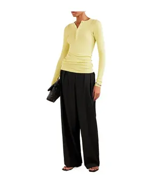 Auralee Ribbed-knit Cotton T-shirt