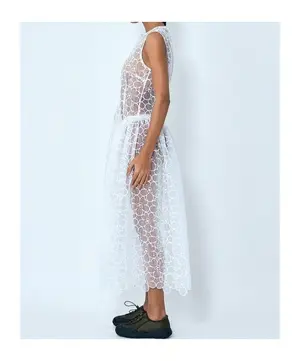 Cecilie Bahnsen Sleeveless Lace Midi Dress
