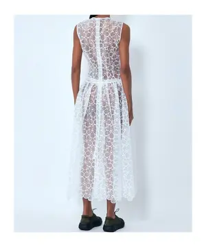 Cecilie Bahnsen Sleeveless Lace Midi Dress