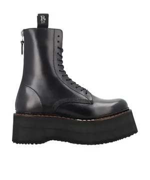 R13 Platform Lace Up Ankle Boots