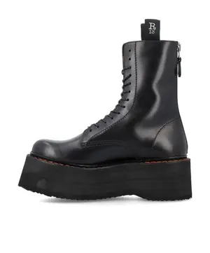 R13 Platform Lace Up Ankle Boots