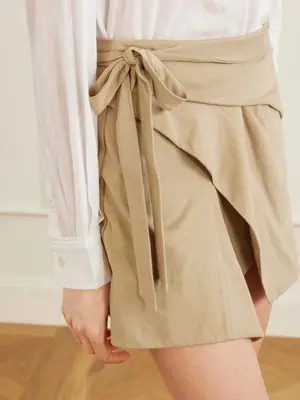 Isabel Marant Étoile Berenice Asymmetrical Pleated Mini Skirt