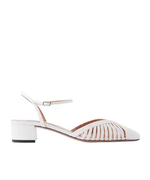 AQUAZZURA Solid Leather Sandals