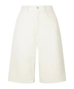Auralee Silk-denim Shorts - White