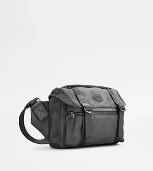 TOD'S Small Suede Shoulder Bag - Black