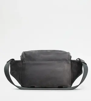 TOD'S Small Suede Shoulder Bag - Black
