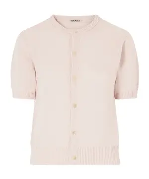 Auralee Button Short-sleeve Cardigan - No