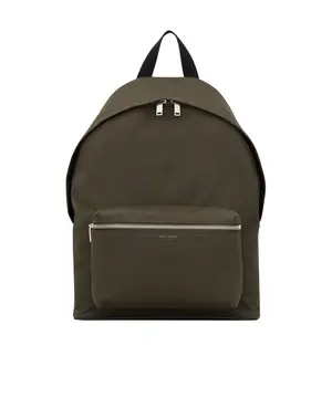 Saint Laurent City Backpack In Cotton Canvas